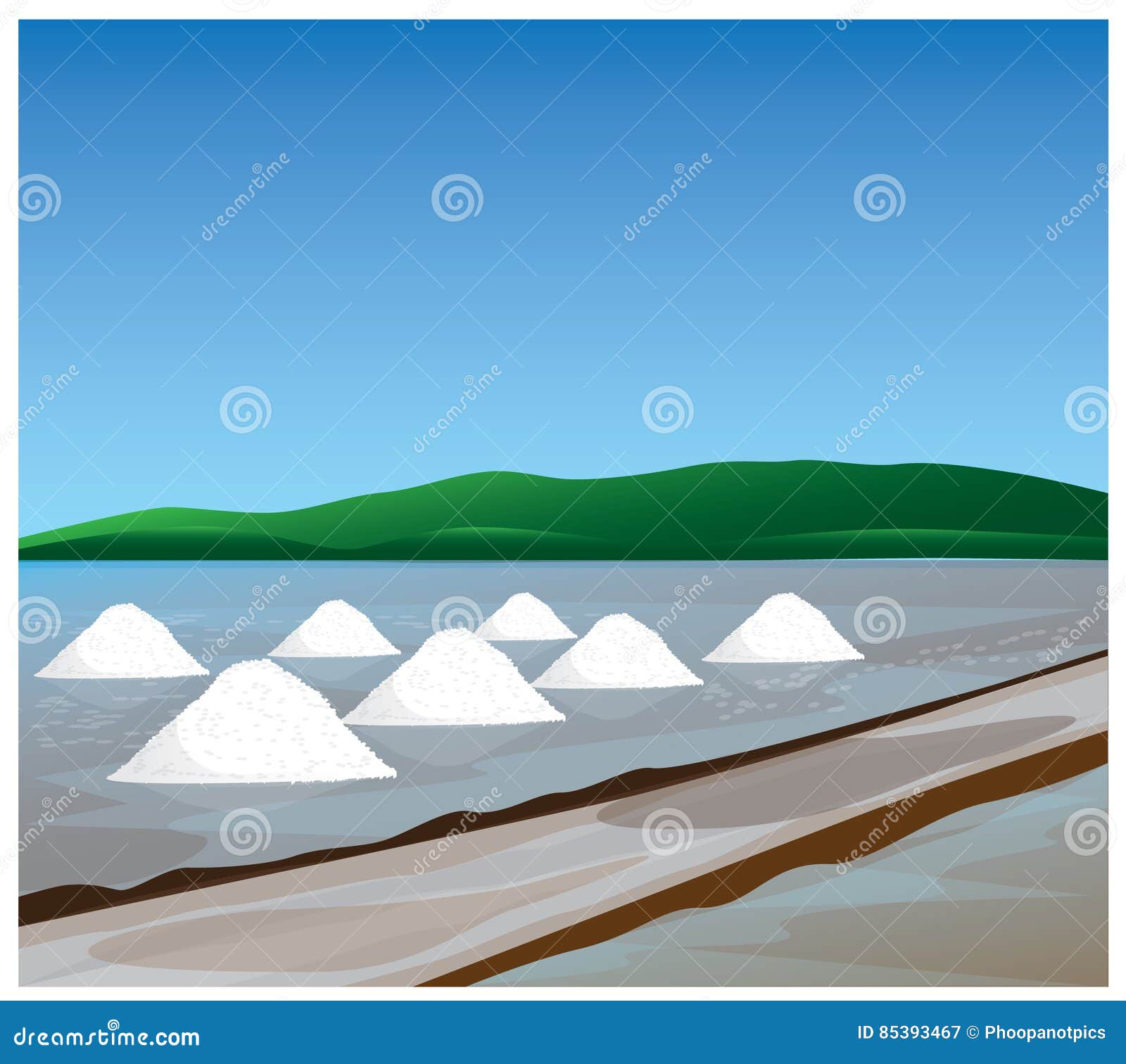 Saline field stock vector. Illustration of fertilizer - 85393467