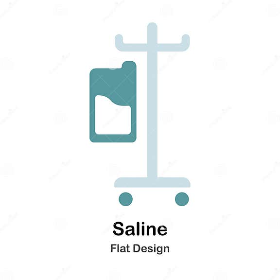 Saline Flat Illustration stock vector. Illustration of recovery - 123371679