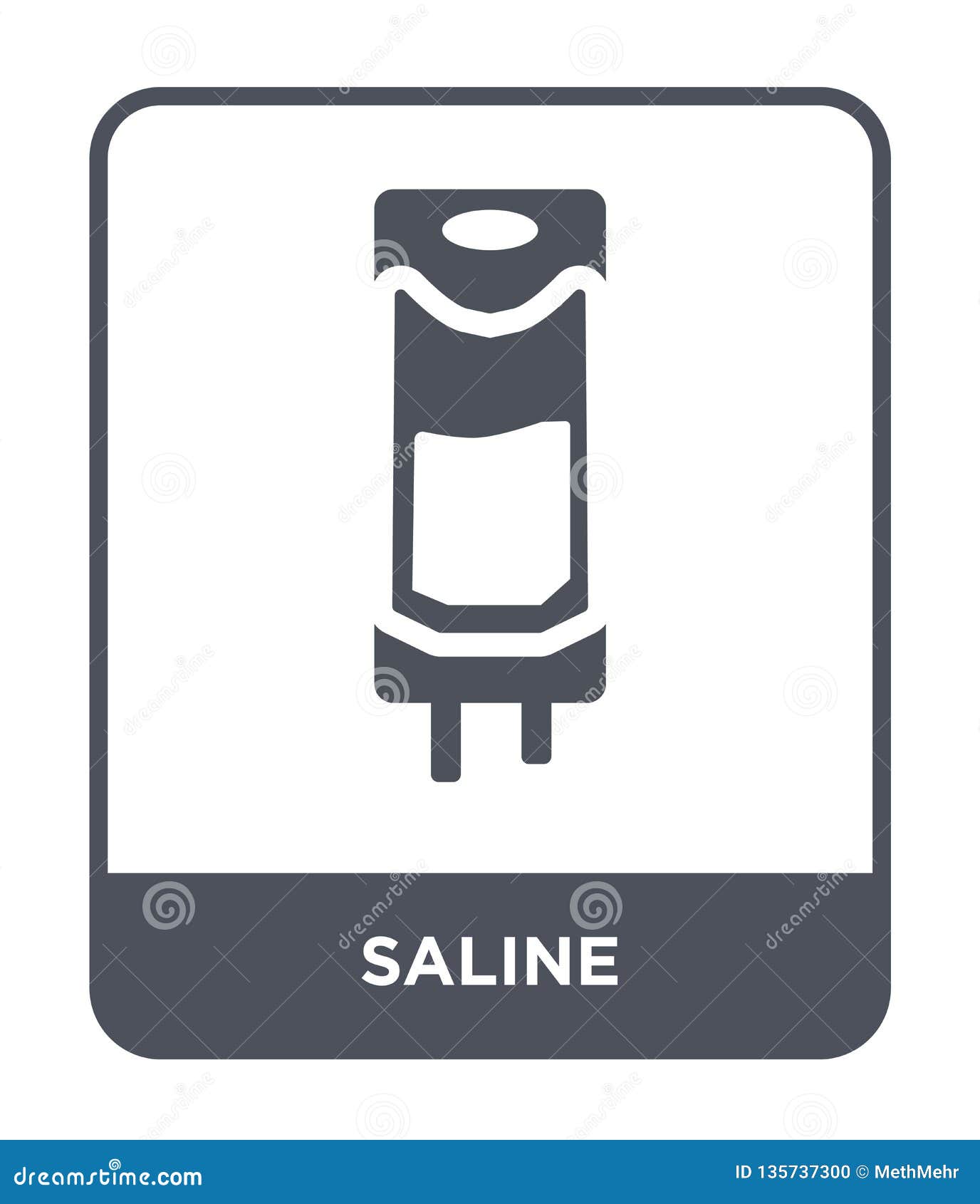 Saline Icon in Trendy Design Style. Saline Icon Isolated on White ... Saline Icon in Trendy Design Style. Saline Icon Isolated on White ...