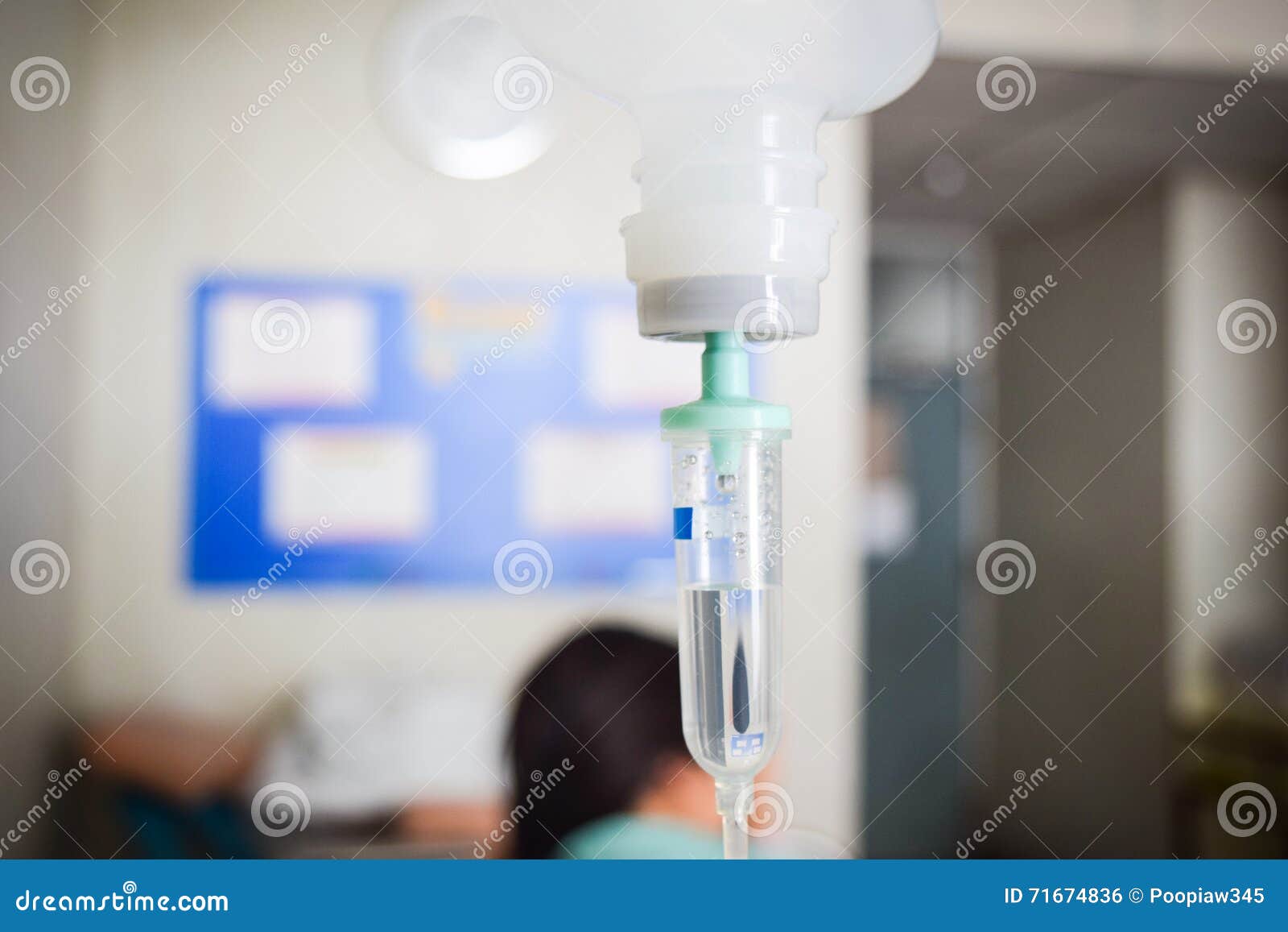 Saline IV drip and patient stock photo. Image of plastic - 71674836