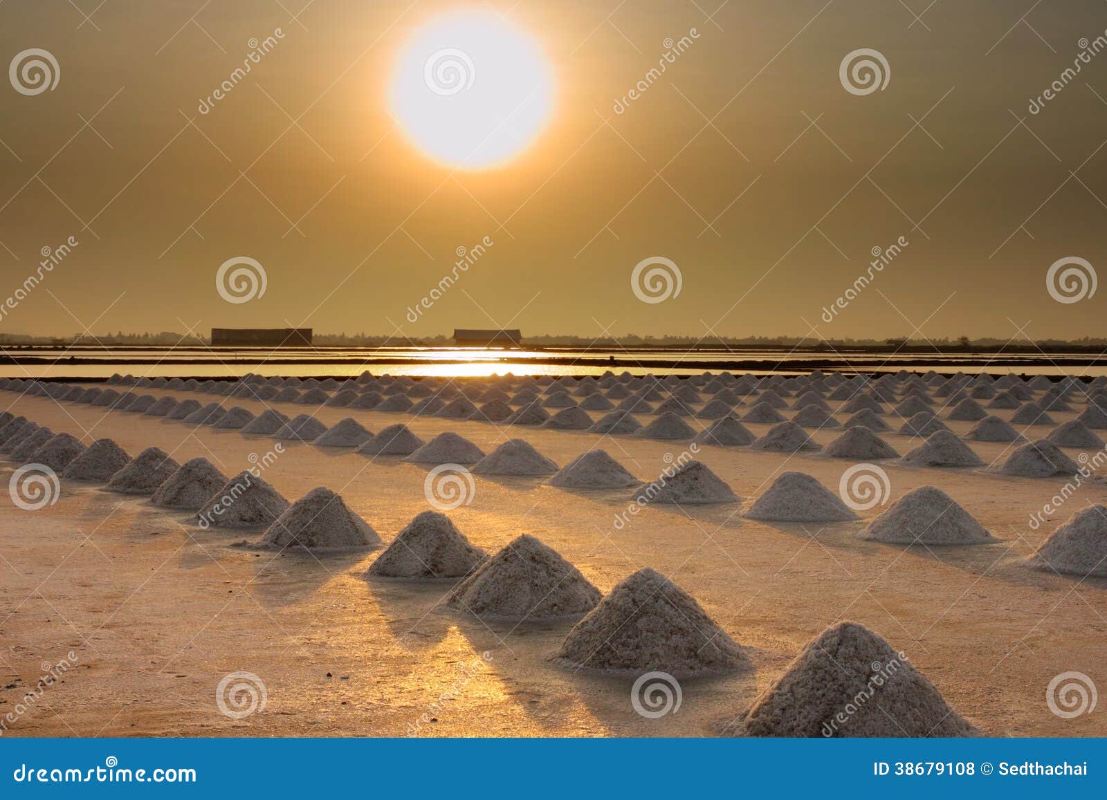 Saline, Salt Farm in Sunset Stock Photo - Image of outdoor, spice: 38679108