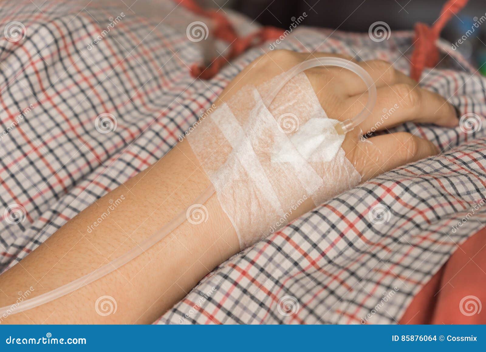 Saline Solution Drip on Hand Stock Photo - Image of sick, liquid: 85876064