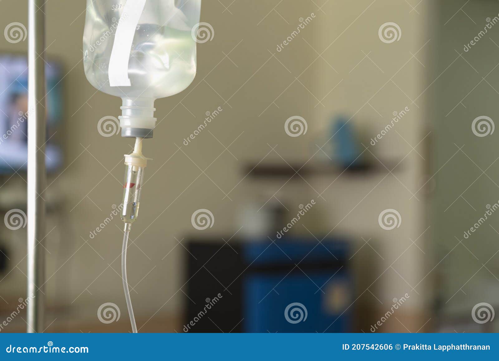 Saline Solution Drip for the Patient at the Hospital Ward Stock Photo ...