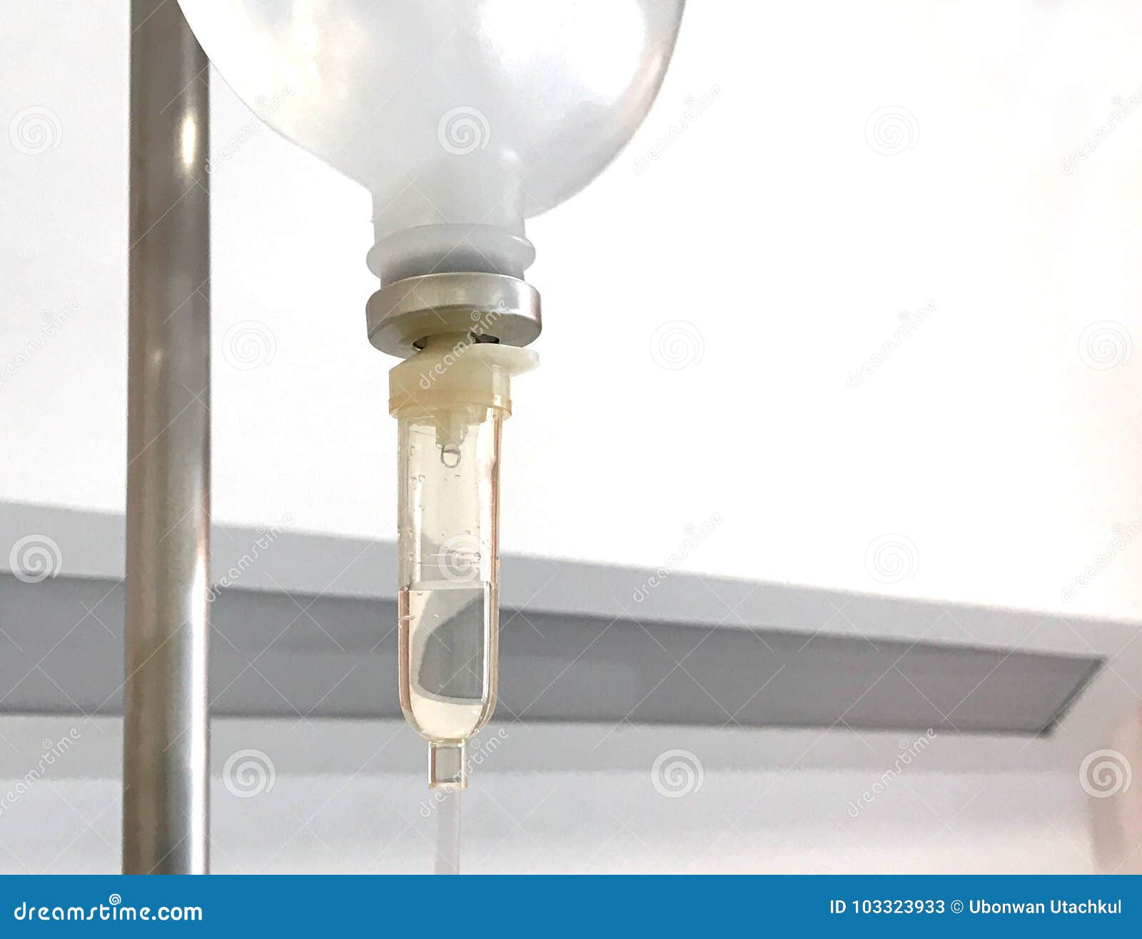 Saline Solution Drop for Patient Stock Image - Image of solution ...