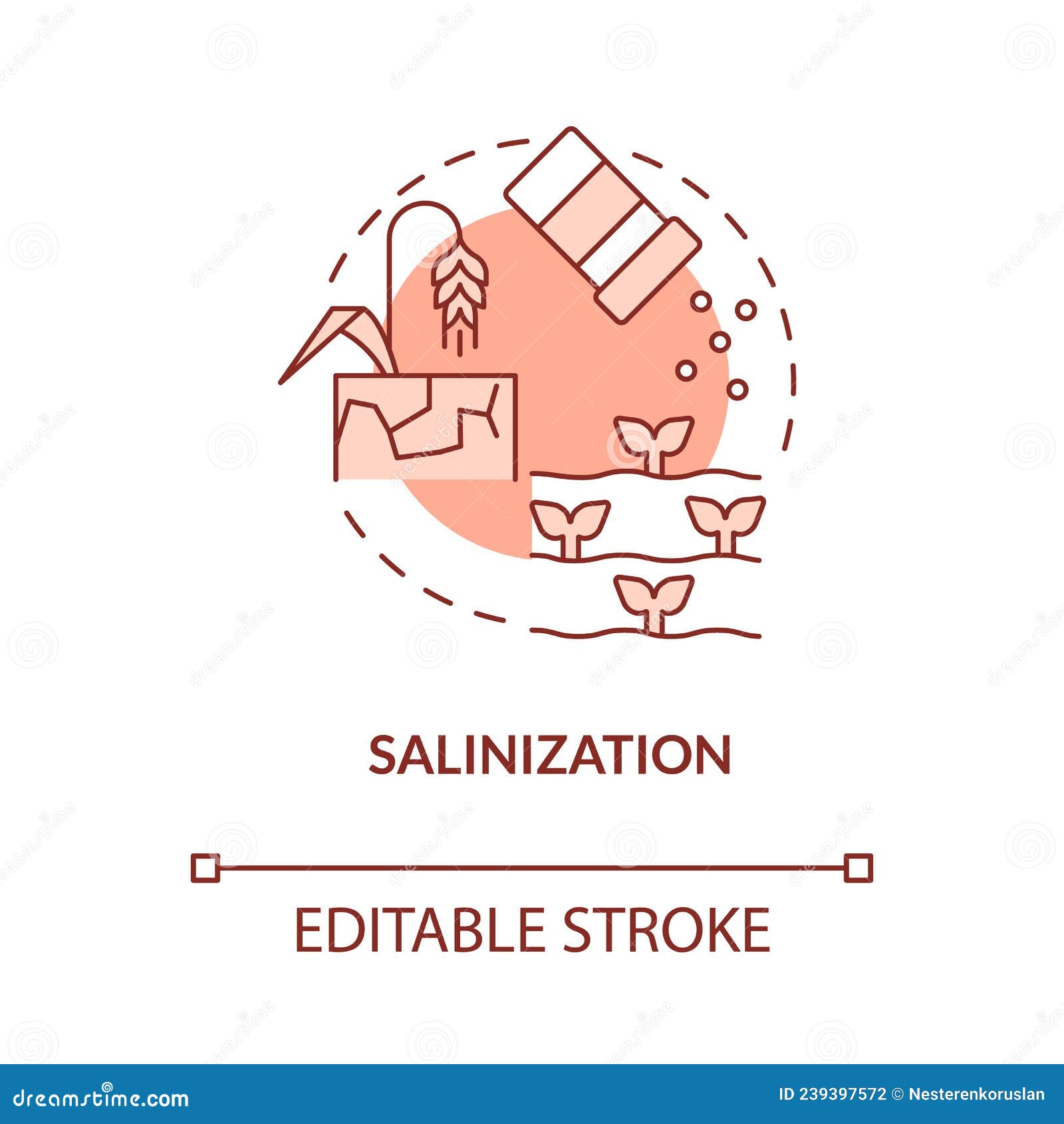 Salinization Red Concept Icon Stock Vector - Illustration of erosion ...
