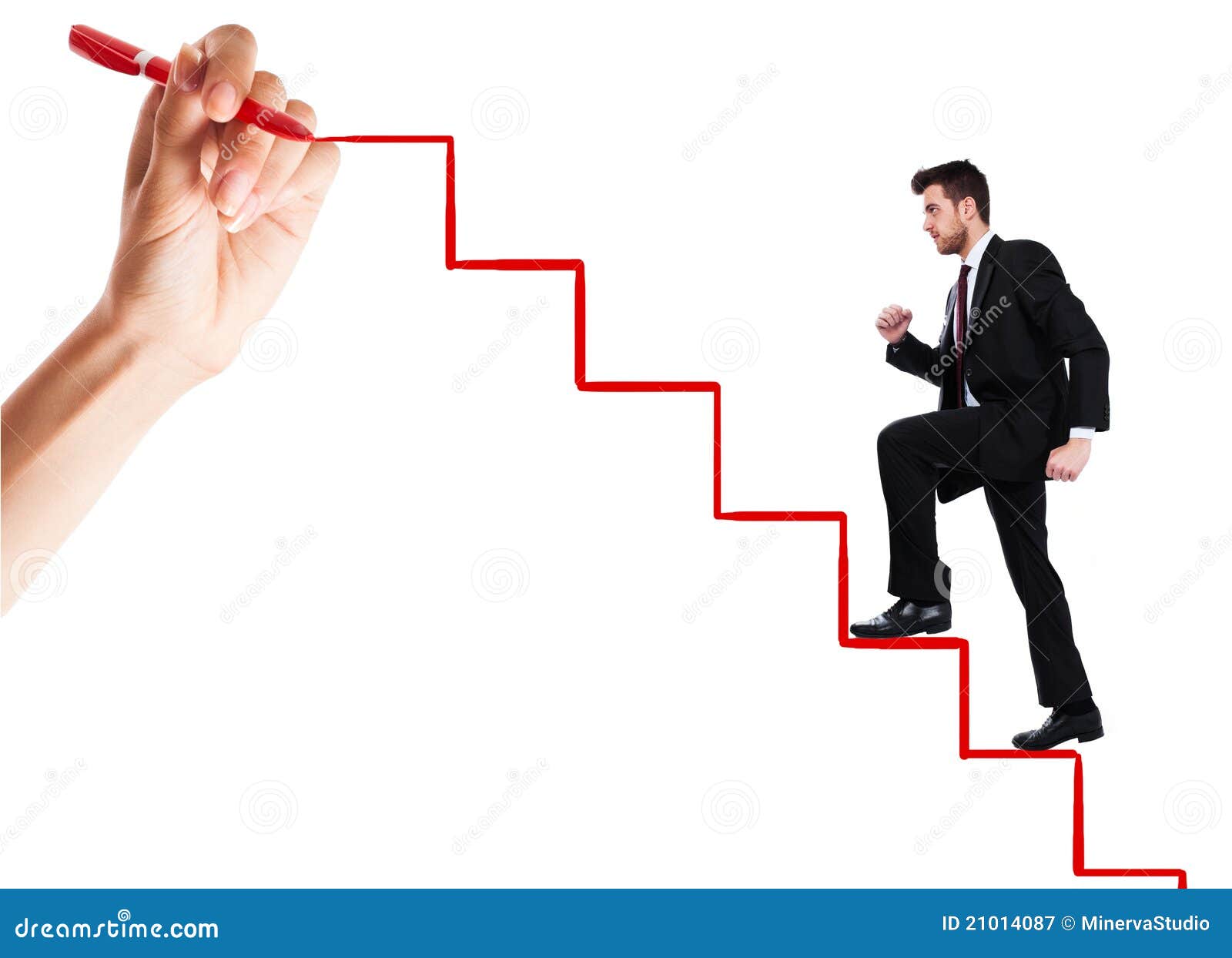 Salire La Scala Di Successo Immagine Stock - Immagine di impiegato ...