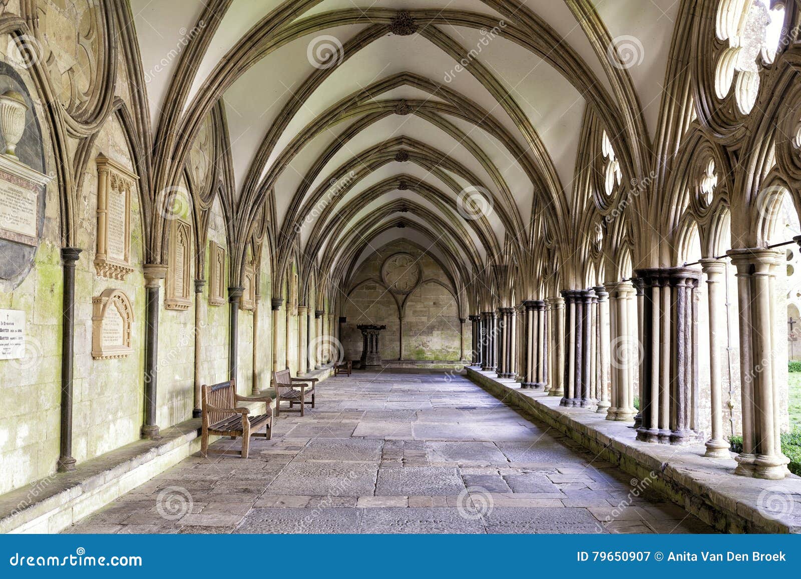 Salisbury Cathedral Cloisters Stock Image - Image of anglican, outside ...