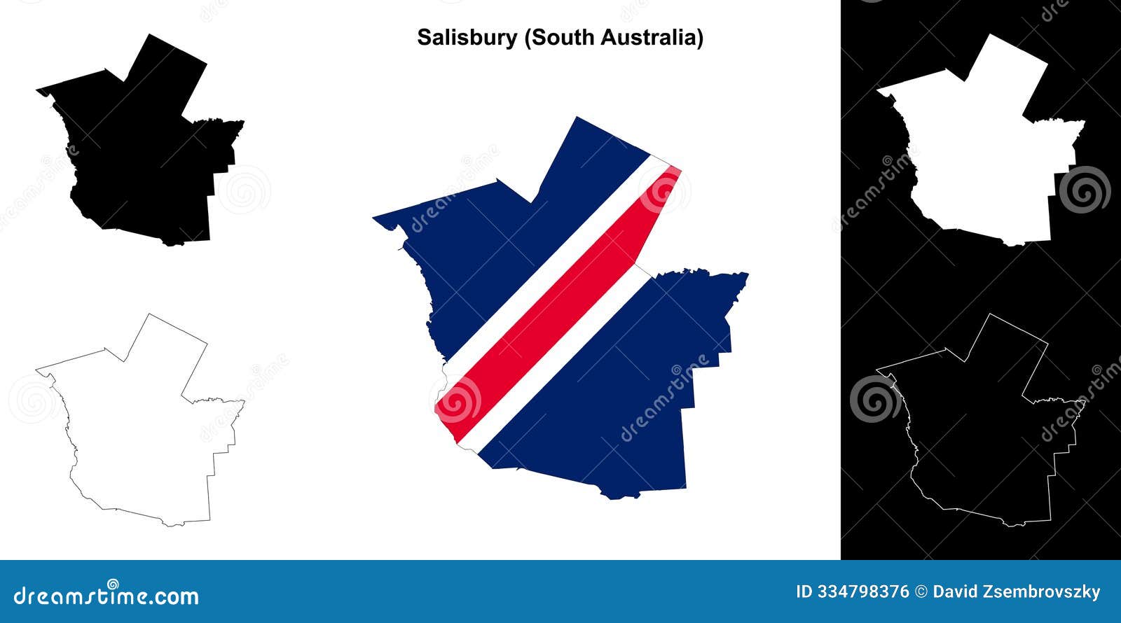 Salisbury Outline Map Vector Illustration | CartoonDealer.com #334798376