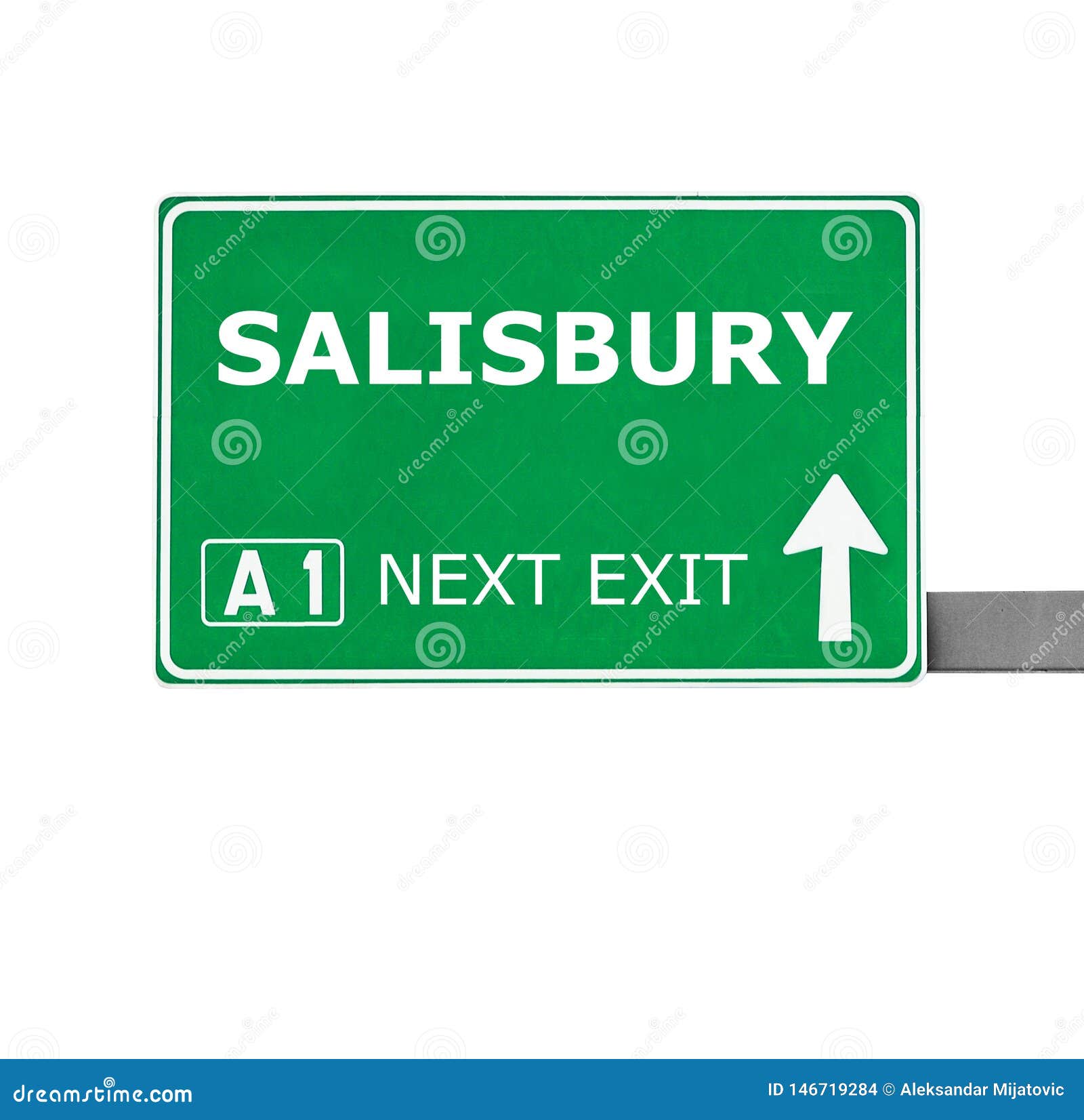 SALISBURY Road Sign Isolated on White Stock Photo - Image of country ...