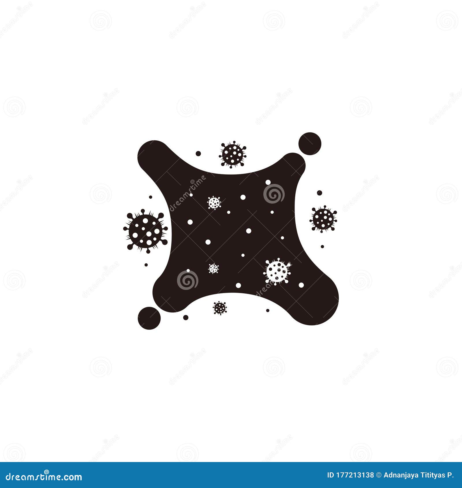 Saliva with Corona Virus Symbol Decoration Vector Stock Vector ...