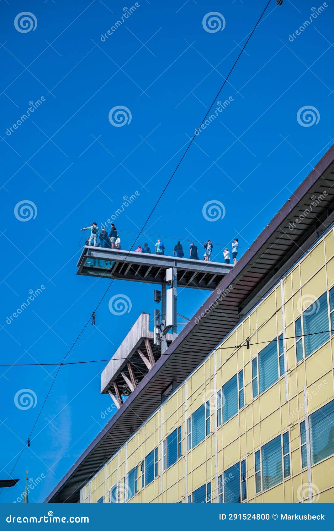 Salling ROOFTOP at Aarhus, Denmark during Great Weather, Low Angle View ...