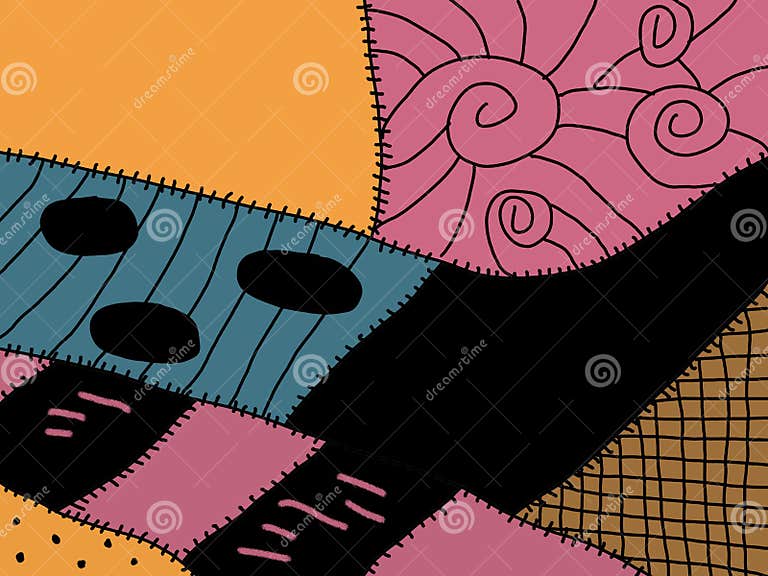 Sally Theme Patchwork Theme Design Stock Illustration - Illustration of ...