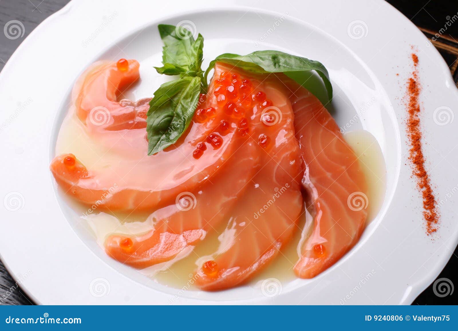 Salmon & caviar stock photo. Image of fish, dill, sauce - 9240806