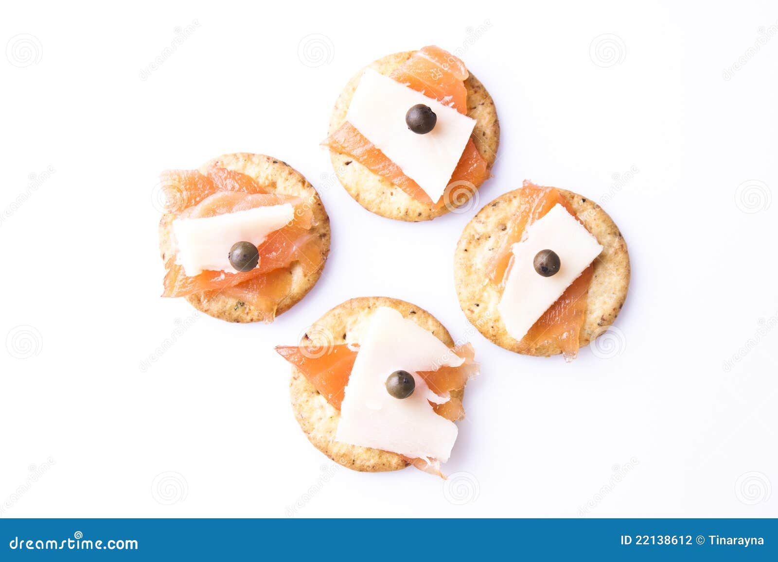 Salmon And Cheese Mini Canapes Royalty-Free Stock Image | CartoonDealer ...