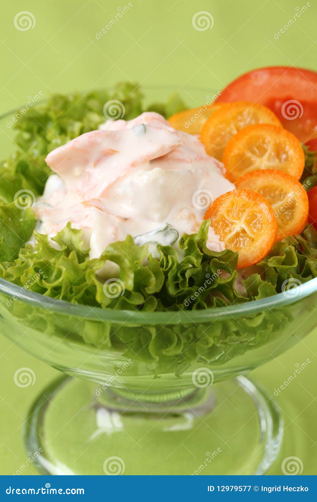 Salmon Cocktail with Kumquat and Tomato Stock Image - Image of healthy ...
