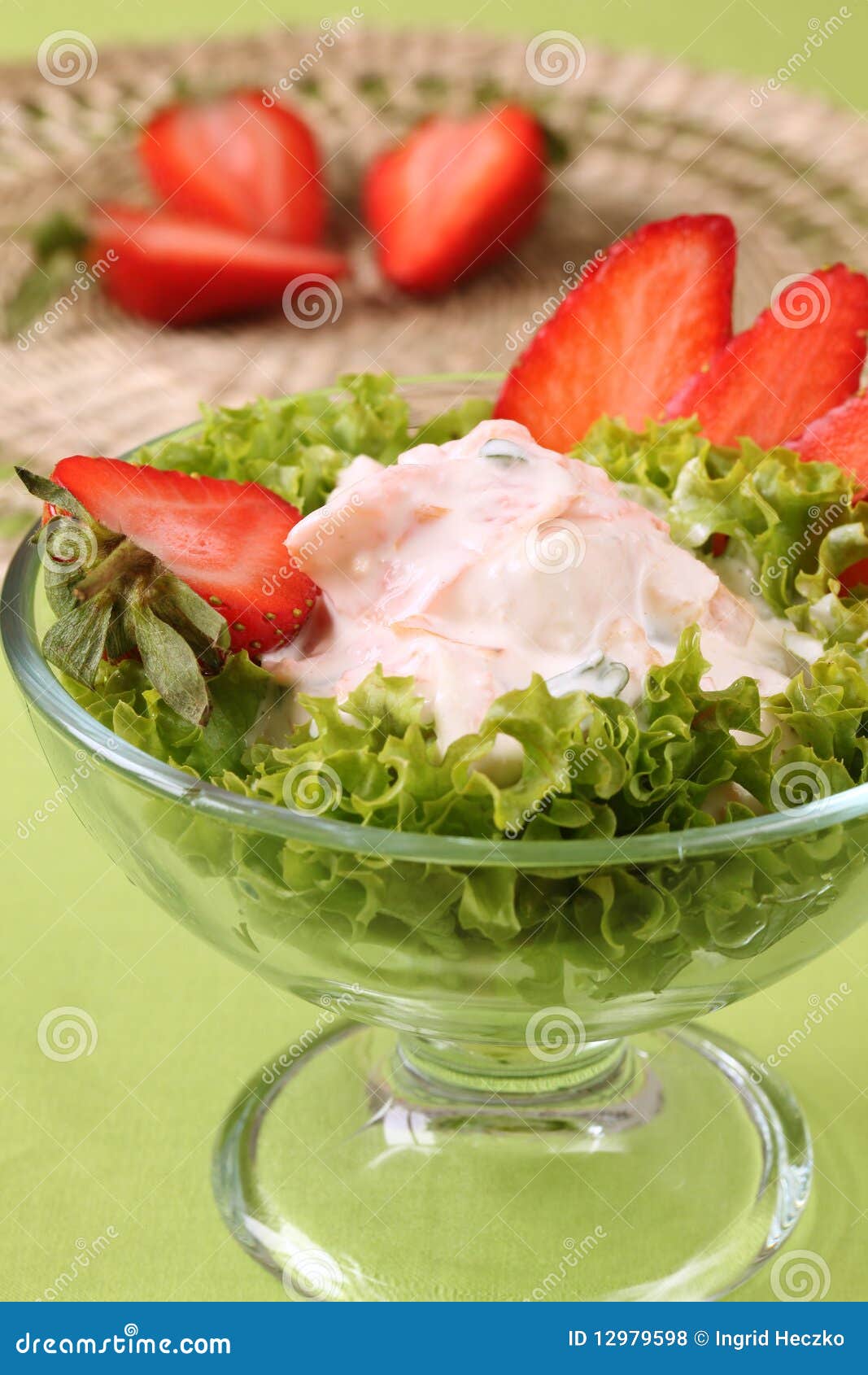 Salmon Cocktail with Strawberries Stock Photo - Image of meal, lunch ...