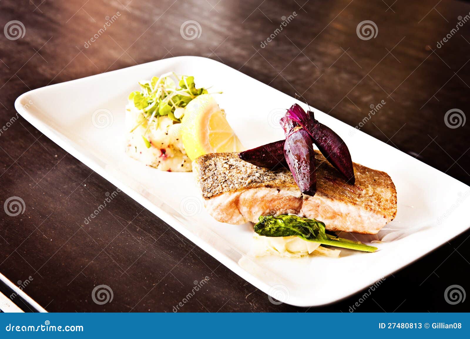 Salmon fillet meal stock image. Image of delicious, dinner - 27480813