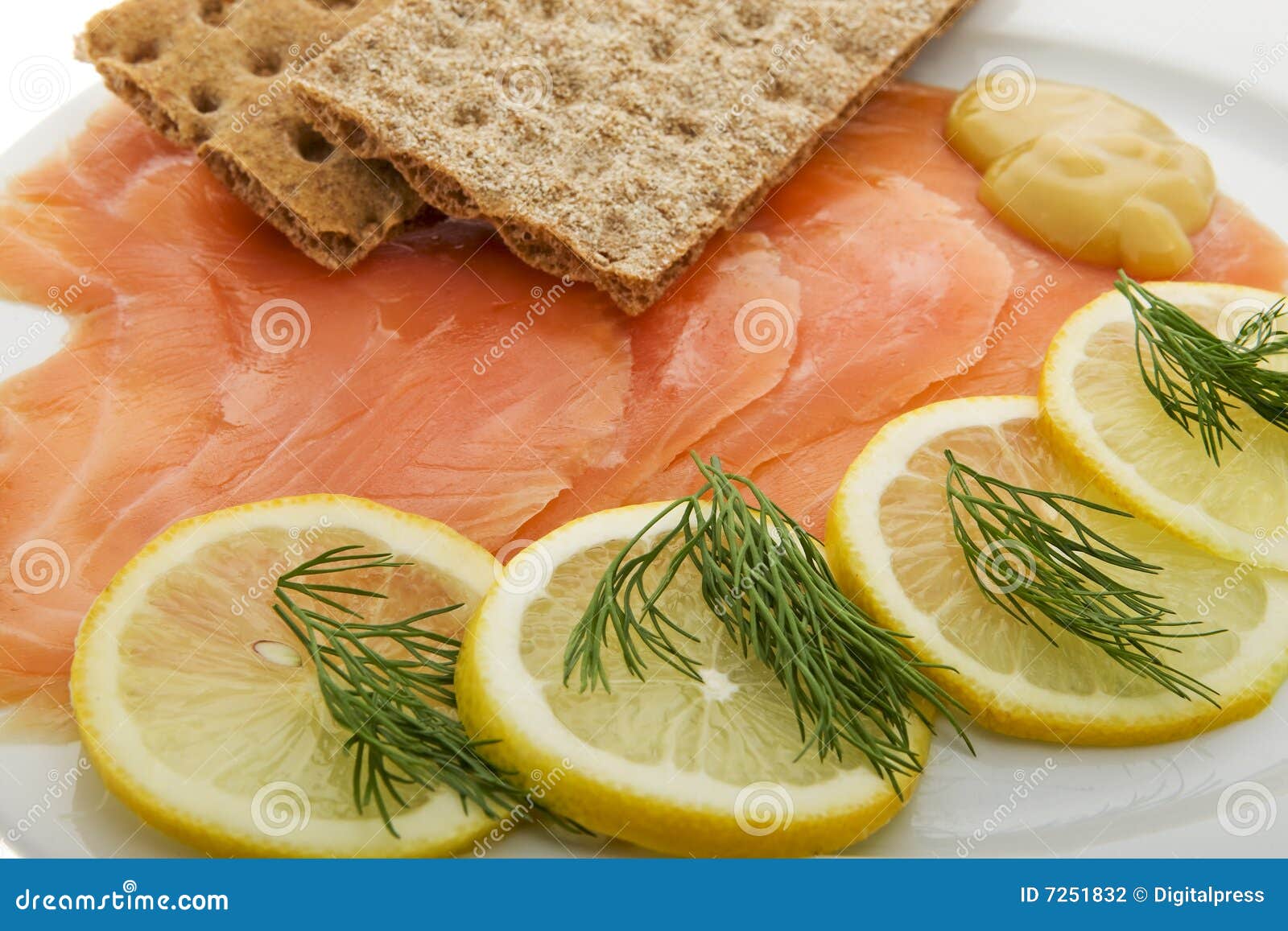 Salmon fillet on plates stock photo. Image of salmon, dish - 7251832