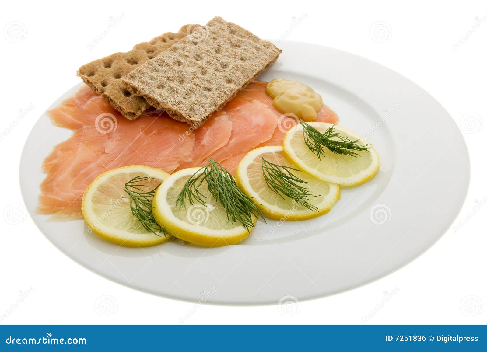 Salmon fillet on plates stock photo. Image of salmon, slices - 7251836