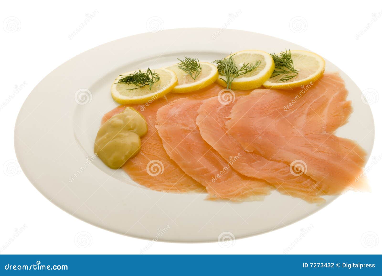 Salmon fillet on plates stock photo. Image of delicacy - 7273432