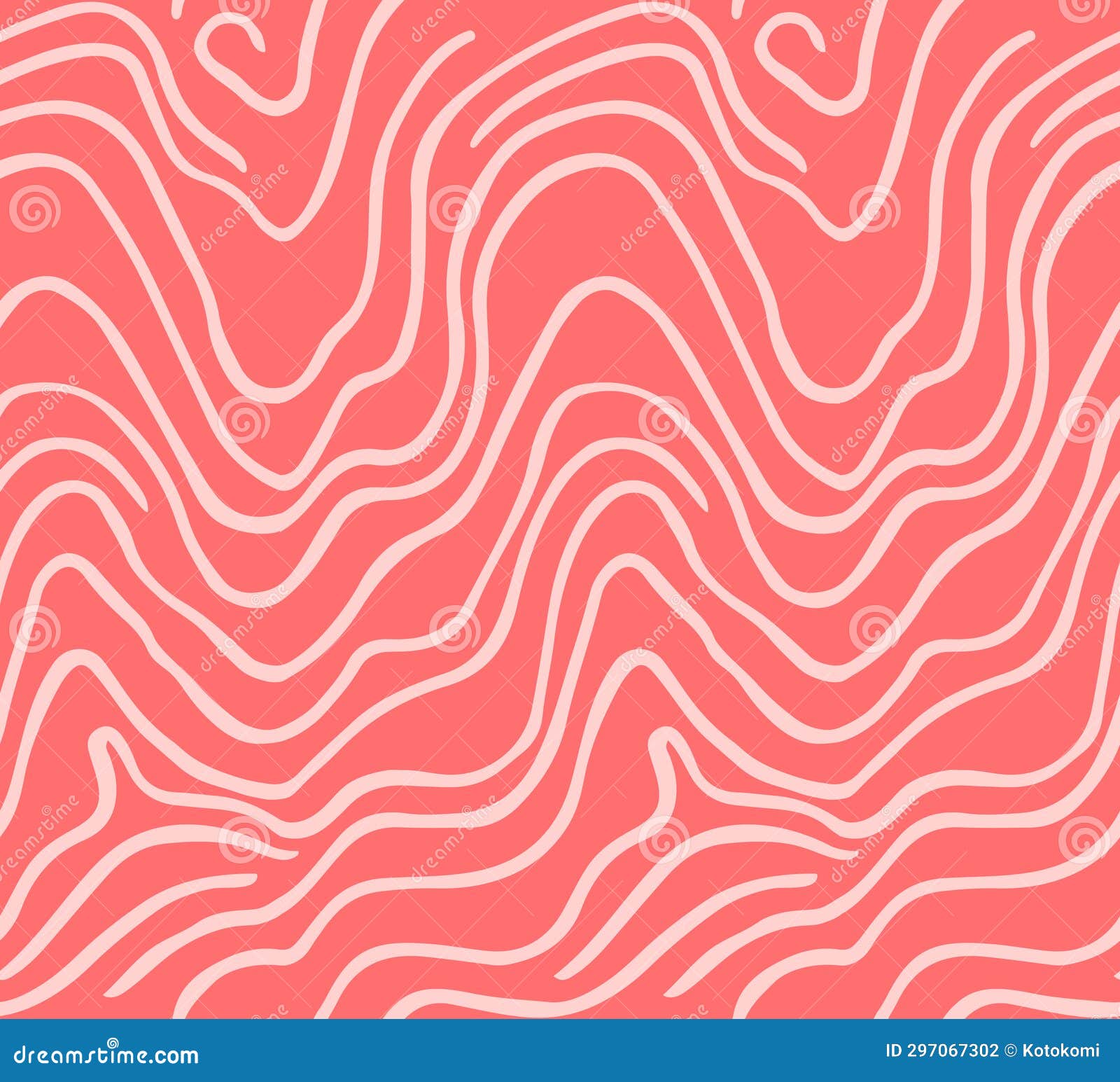 Salmon Fillet Structure Pattern, Light Pink Lines on Red Background ...