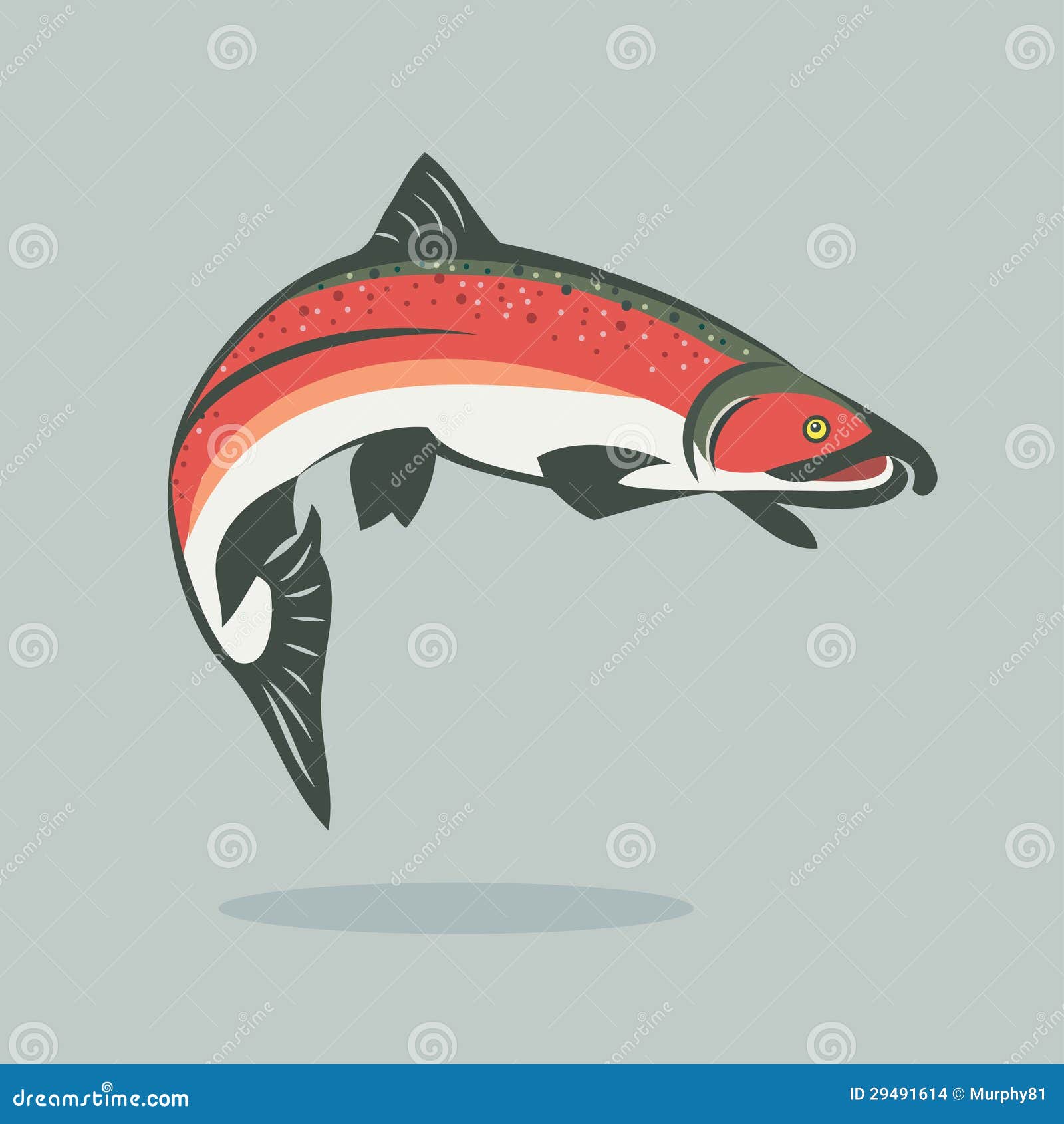 Salmon Fish Growth Set. Grow Up Circle Animation Progression ...