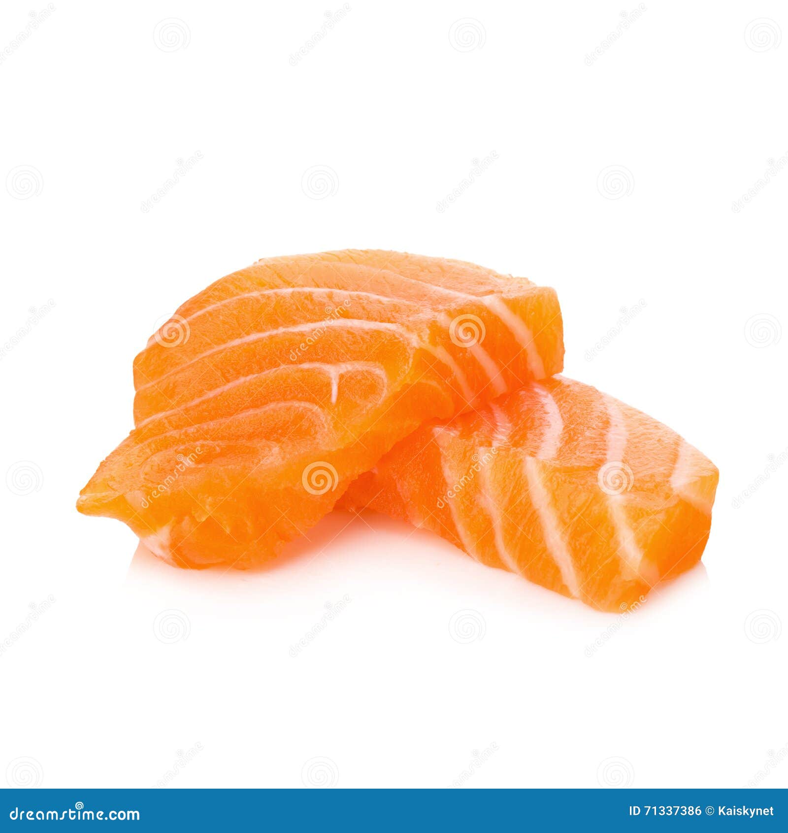 Salmon Fish Fresh Meat Slice on White Background Stock Photo - Image of ...