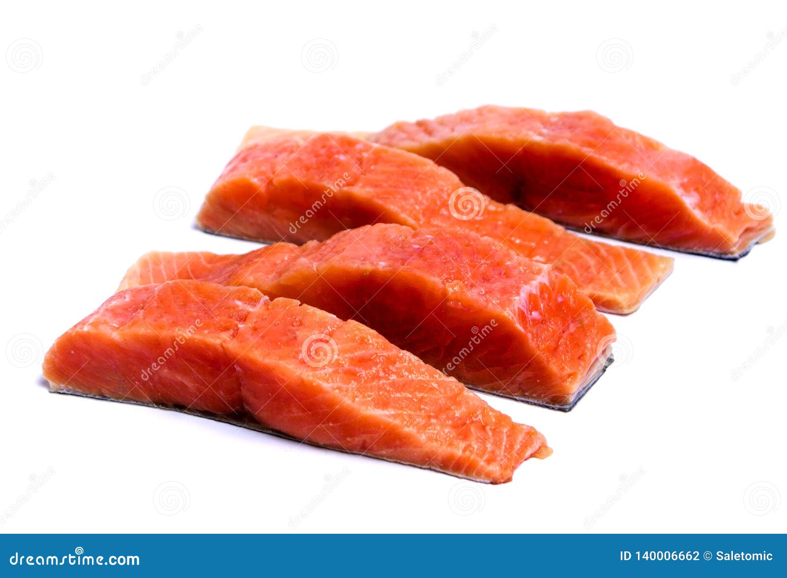 Salmon Fish Meat Isolated on White Stock Photo - Image of fresh, meal ...