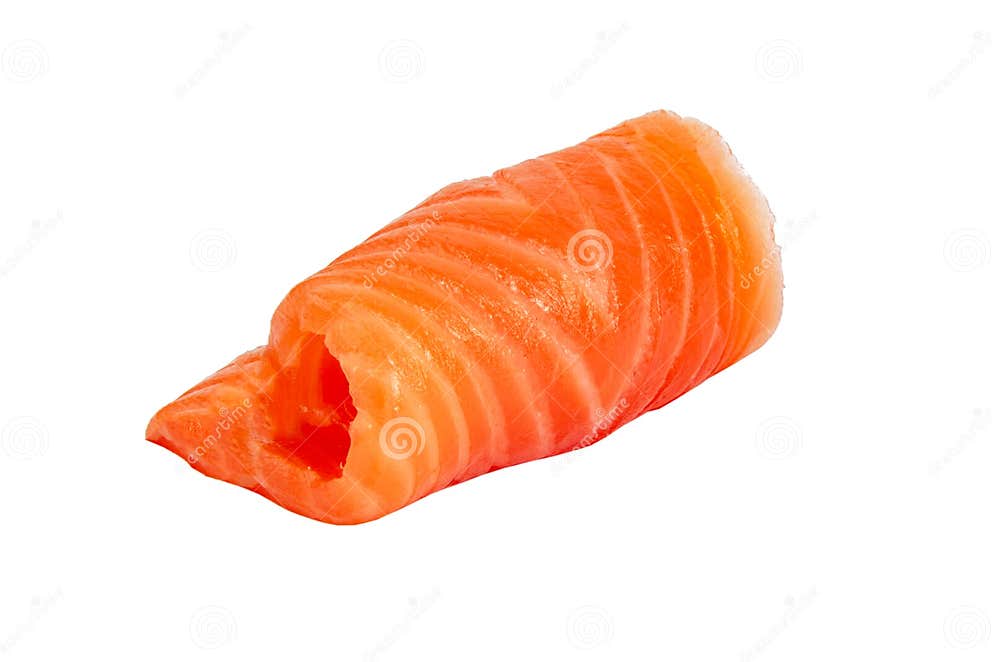 Salmon Fish Slice Isolated on the White Stock Photo - Image of healthy ...