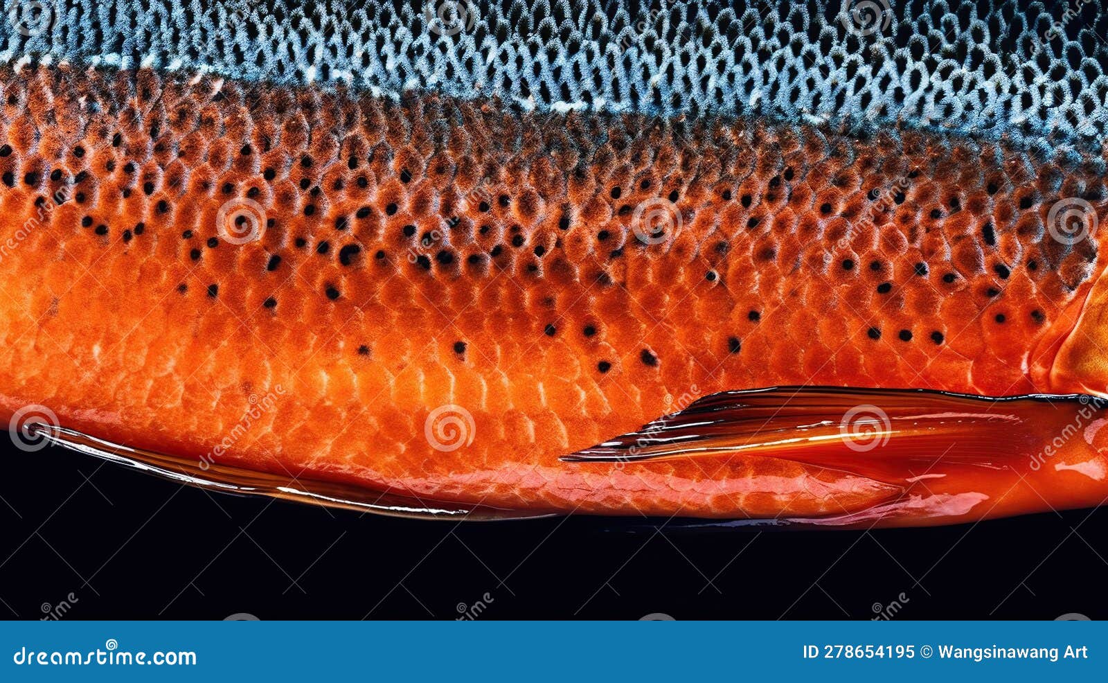 Salmon Fish, Texture AI Generated Image Stock Illustration ...