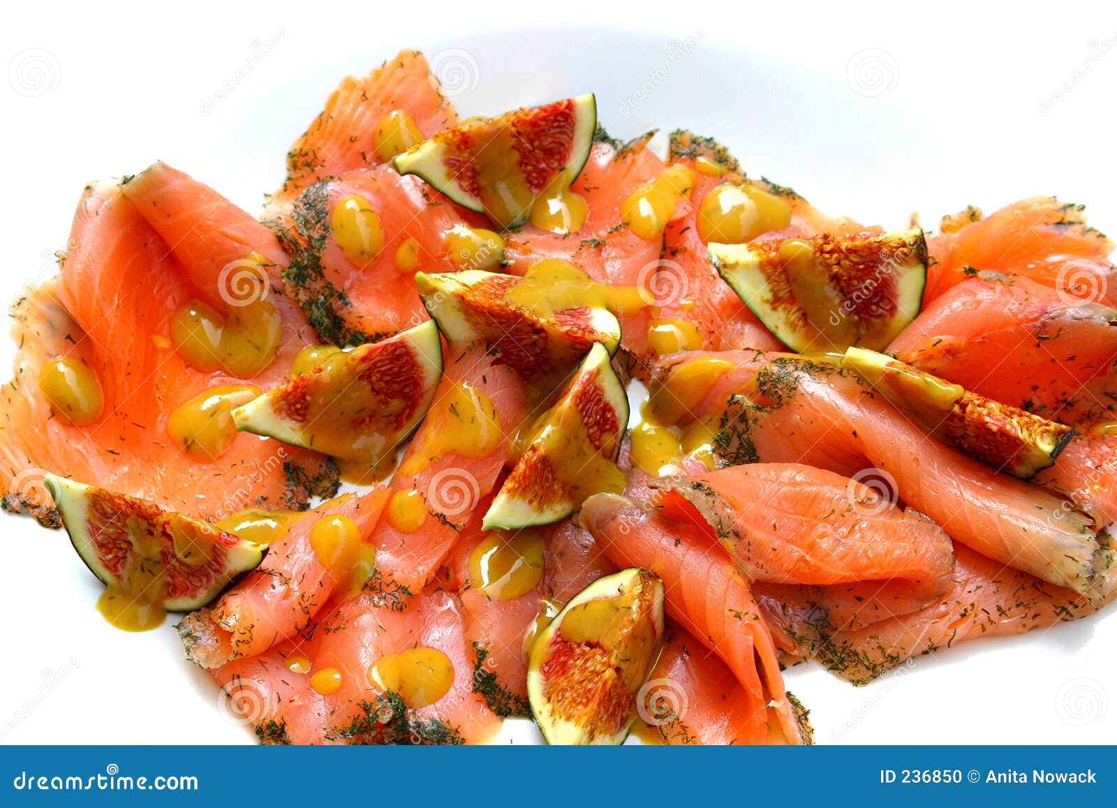 Salmon and Fresh Figs stock photo. Image of fish, degustary - 236850