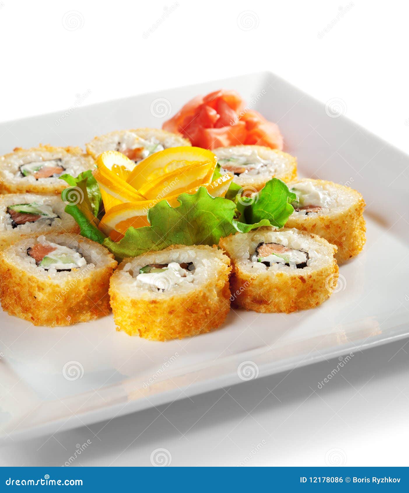 Salmon Fried Roll stock photo. Image of dinner, gourmet - 12178086