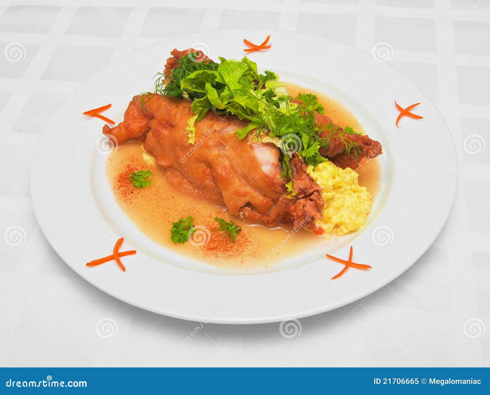 Salmon Fritters with Risotto Stock Image - Image of grilled, fritters ...