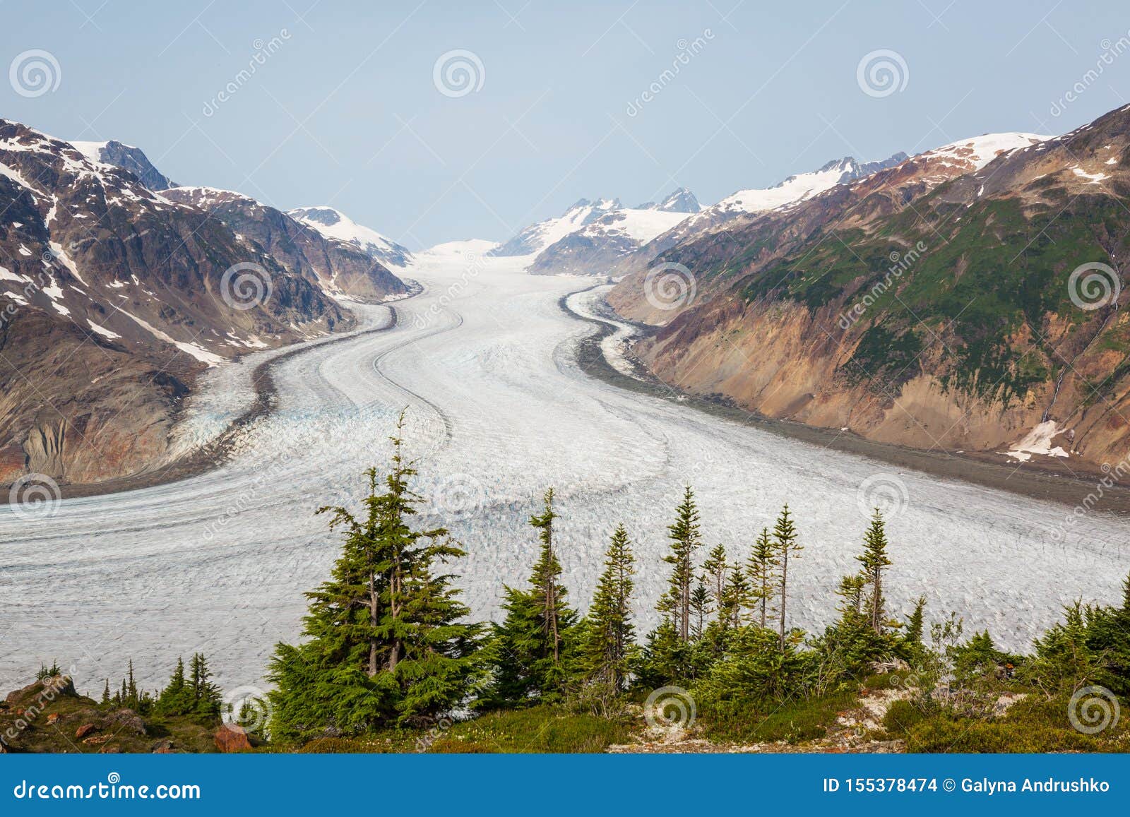 Salmon glacier stock photo. Image of salmon, flow, blue - 155378474