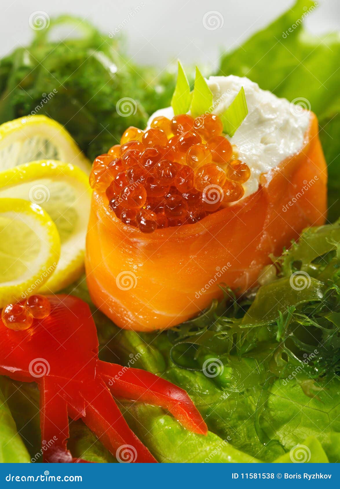 Salmon Gunkan Sushi stock photo. Image of cheese, asia - 11581538