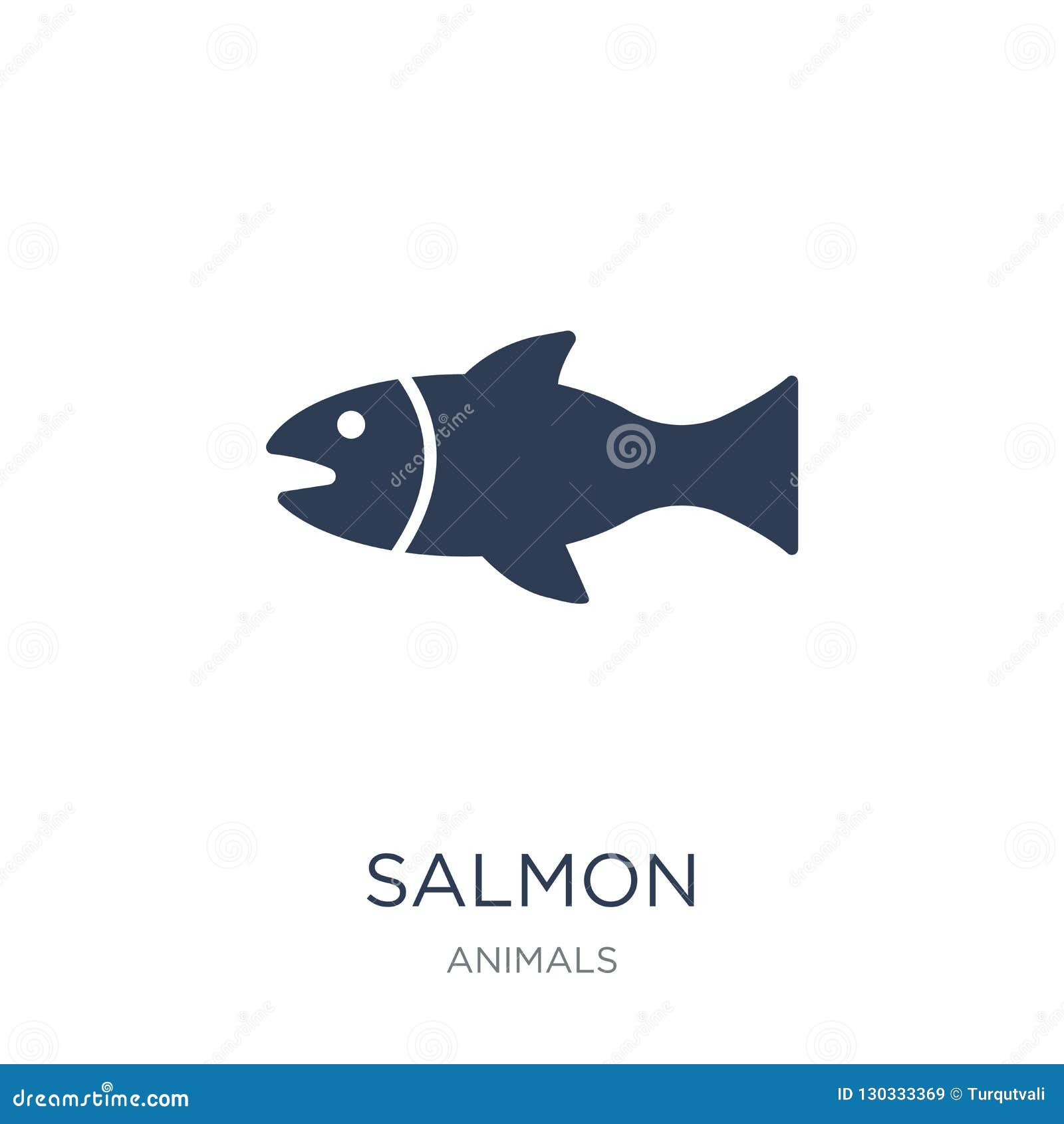 Salmon Icon. Trendy Flat Vector Salmon Icon on White Background Stock ...