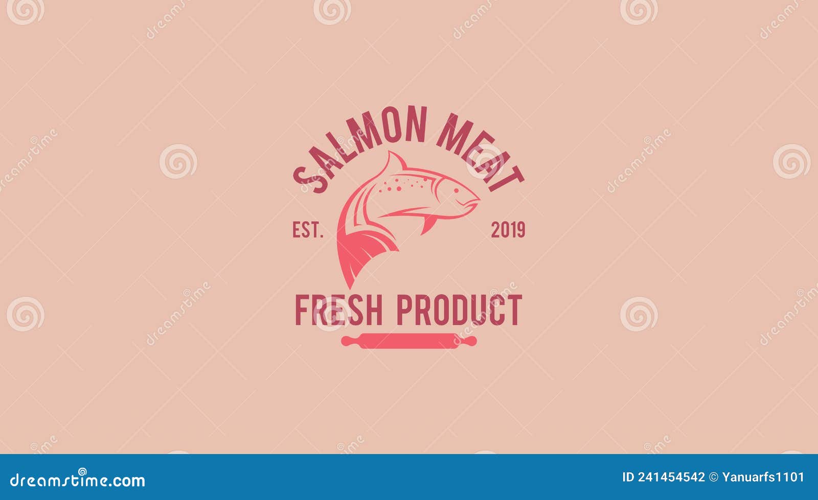 Salmon Logo Design Template Vector Stock Vector - Illustration of ...