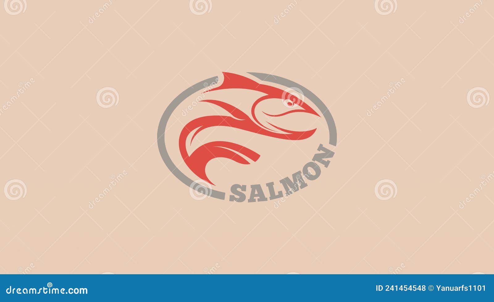 Salmon Logo Design Template Vector Stock Vector - Illustration of ...