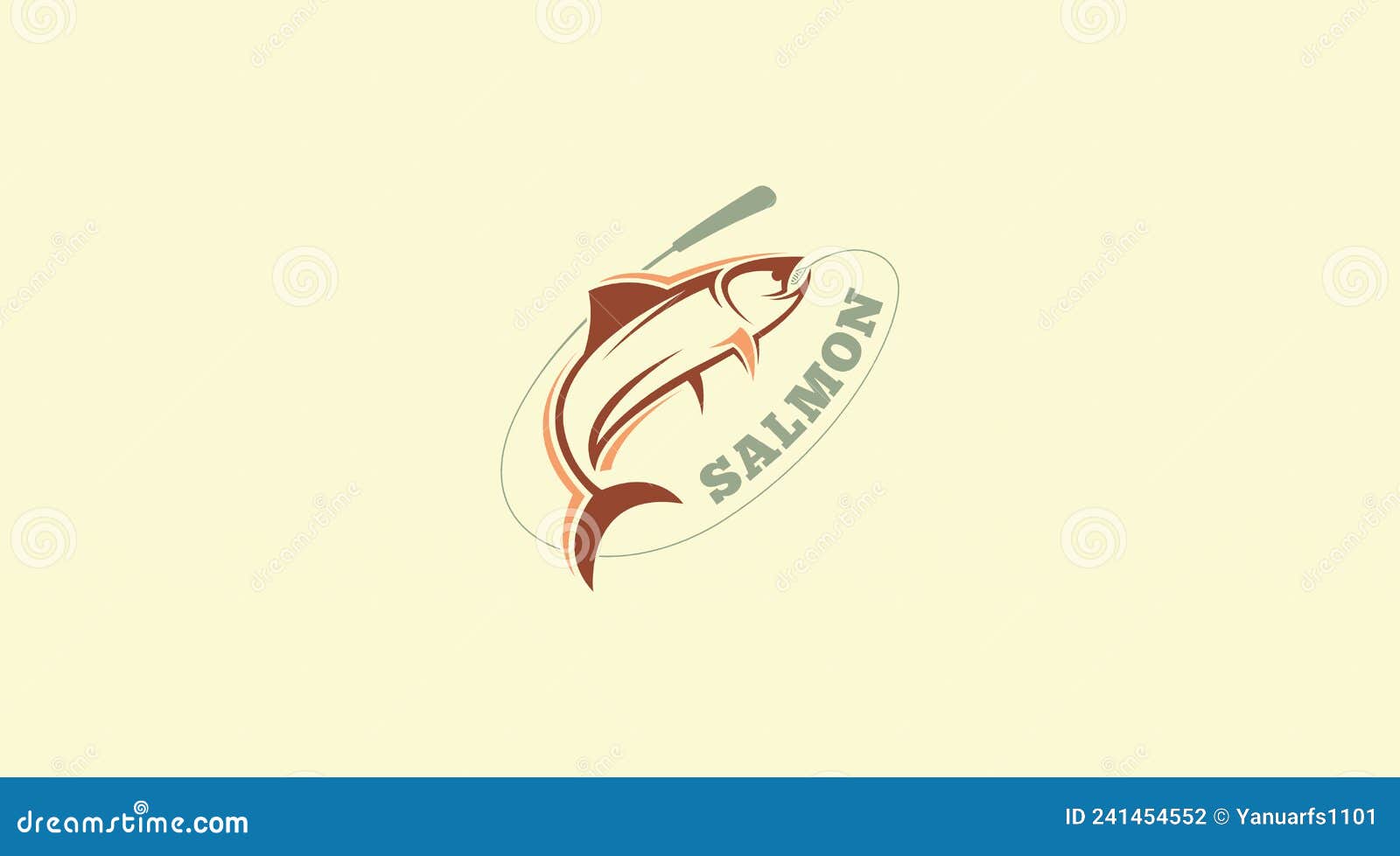 Salmon Logo Design Template Vector Stock Vector - Illustration of logo ...
