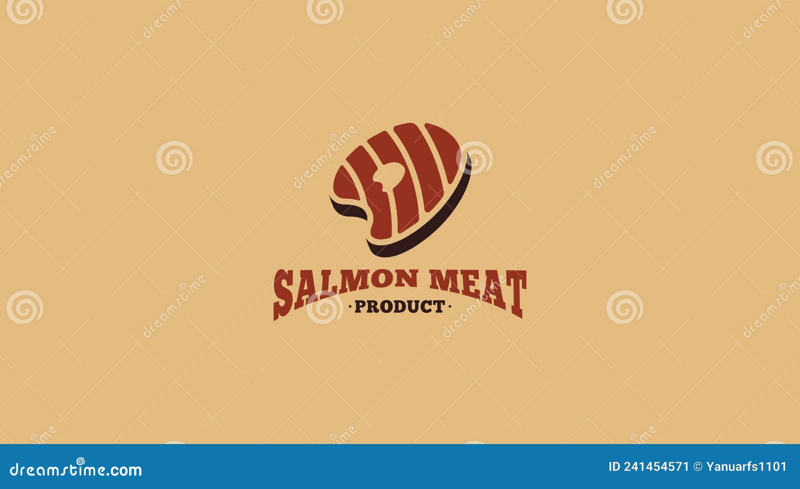 Salmon Logo Design Template Vector Stock Vector - Illustration of ...