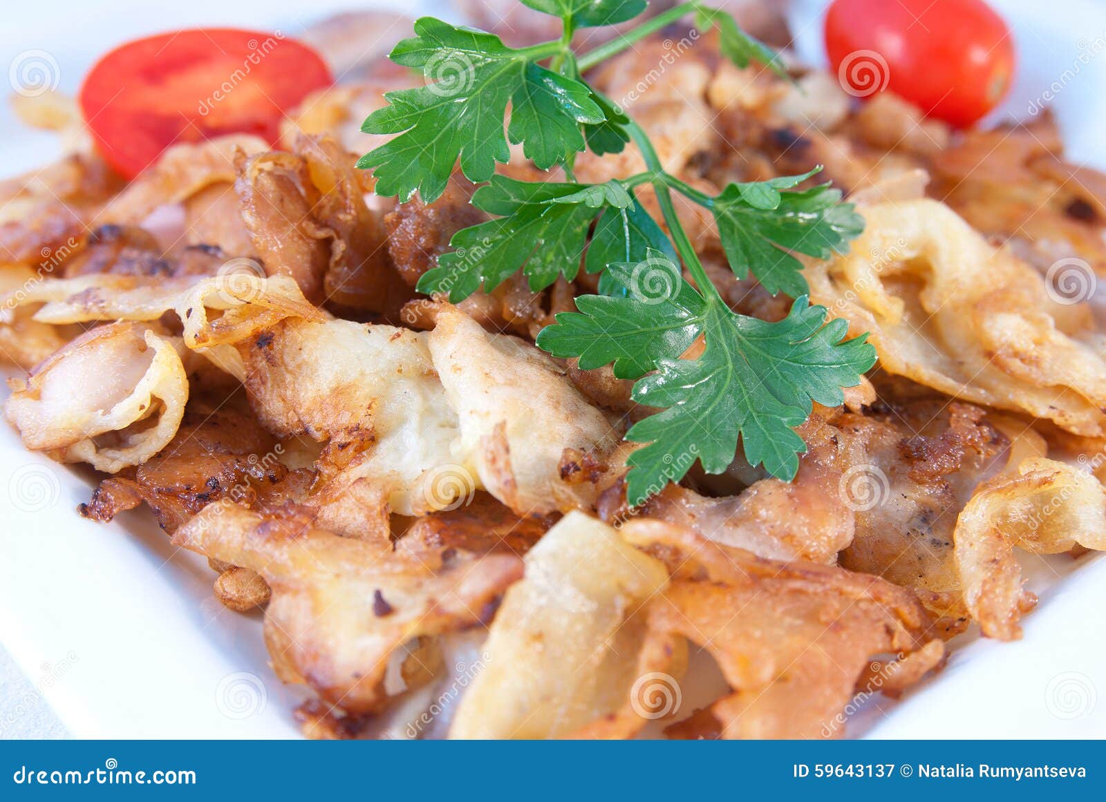 Salmon Milt Fried in Batter Stock Image - Image of white, roasted: 59643137