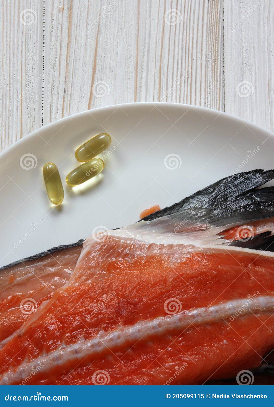Salmon and Omega3 on a Plate Stock Image - Image of freshness, lunch ...