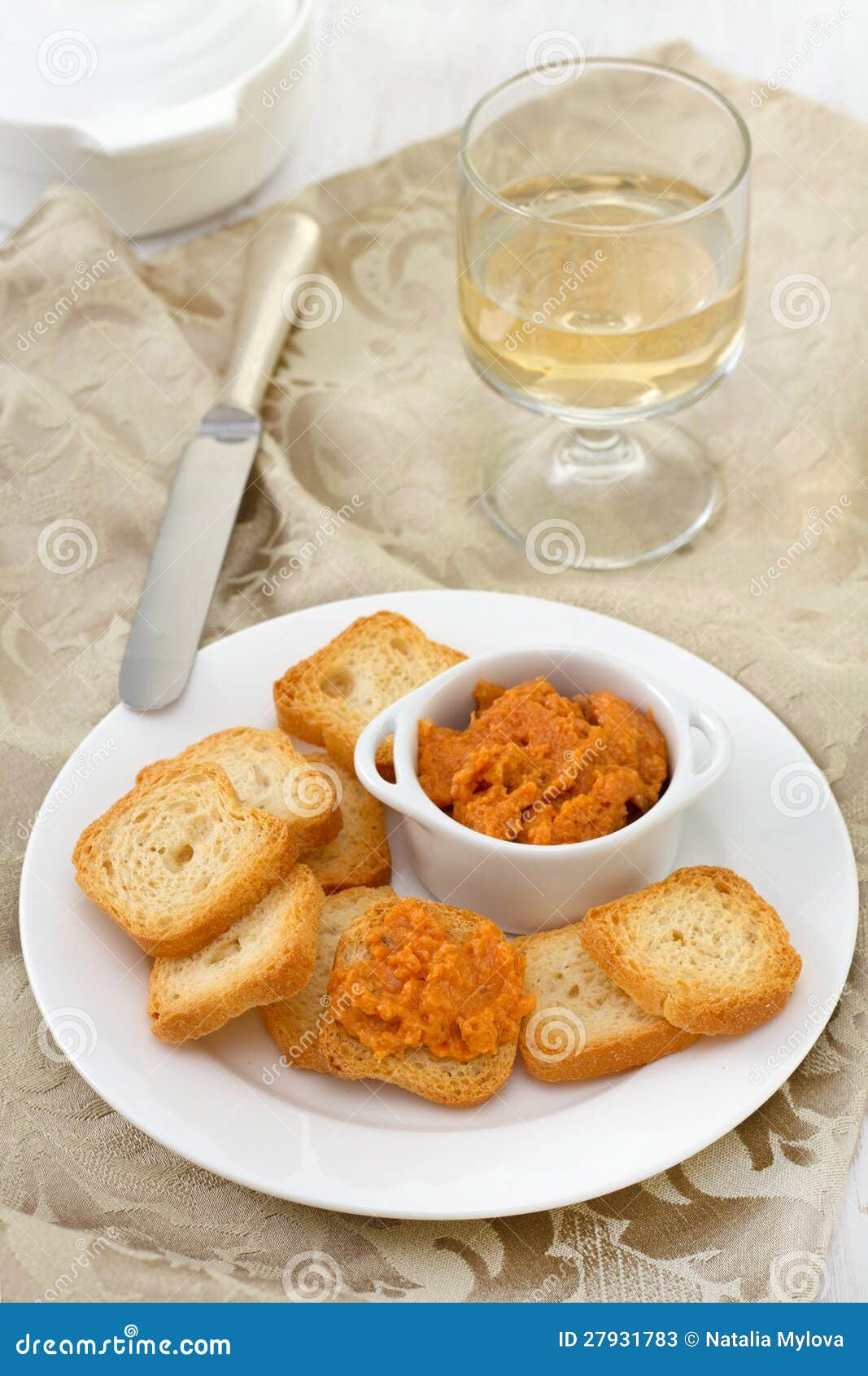 Salmon Pate with Mini Toasts Stock Image - Image of fish, toasts: 27931783