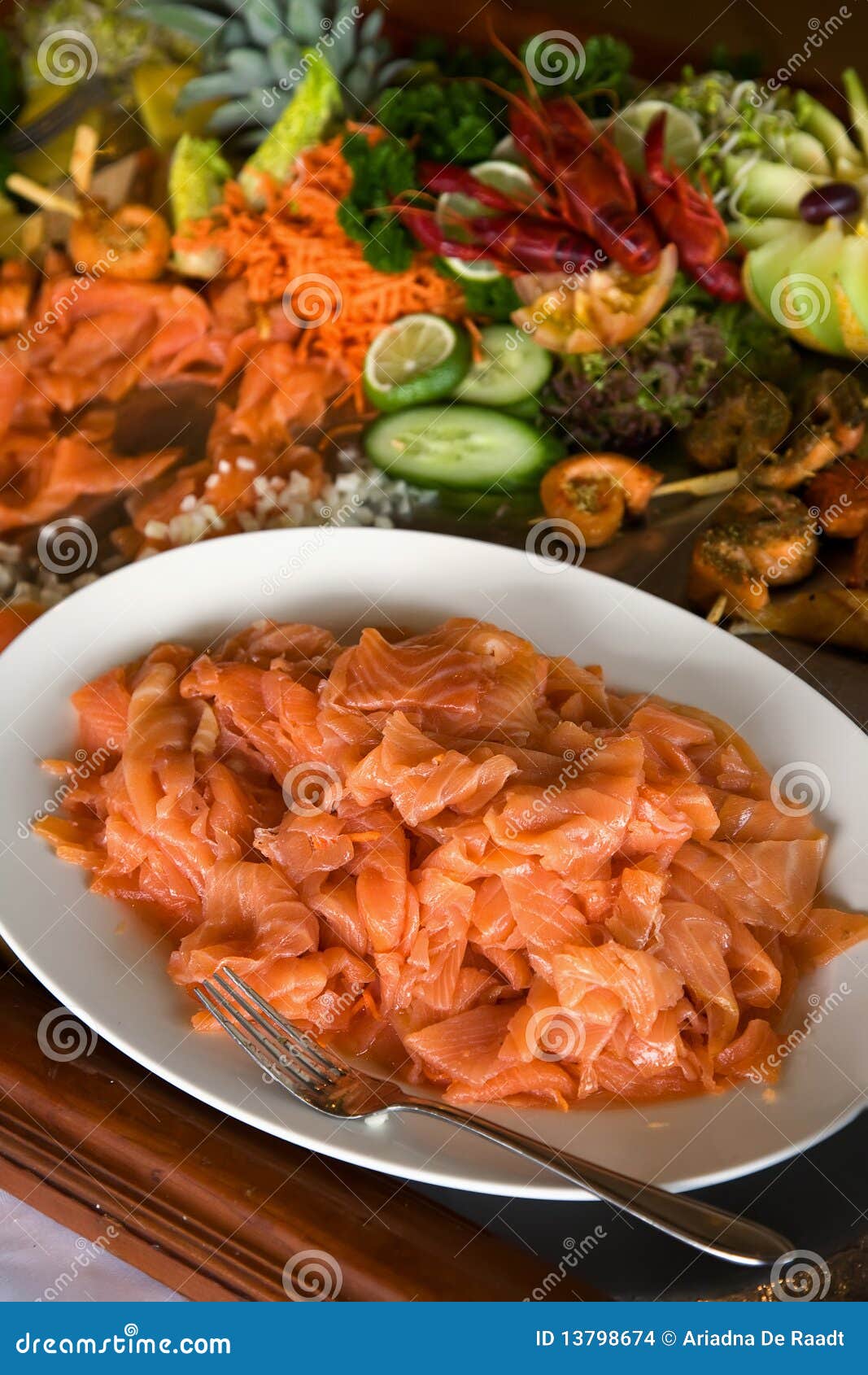 Salmon plate stock photo. Image of salmon, closeup, norwegian - 13798674