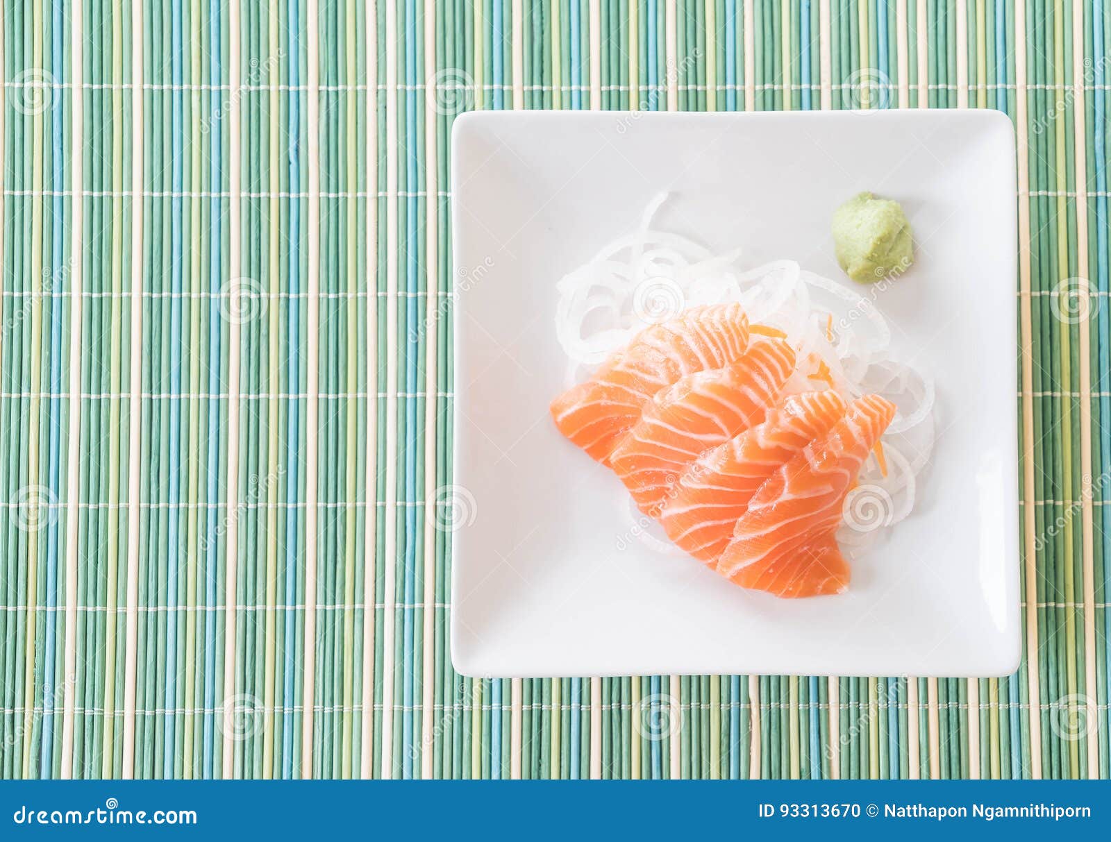 Salmon raw sashimi stock photo. Image of healthy, sushi - 93313670