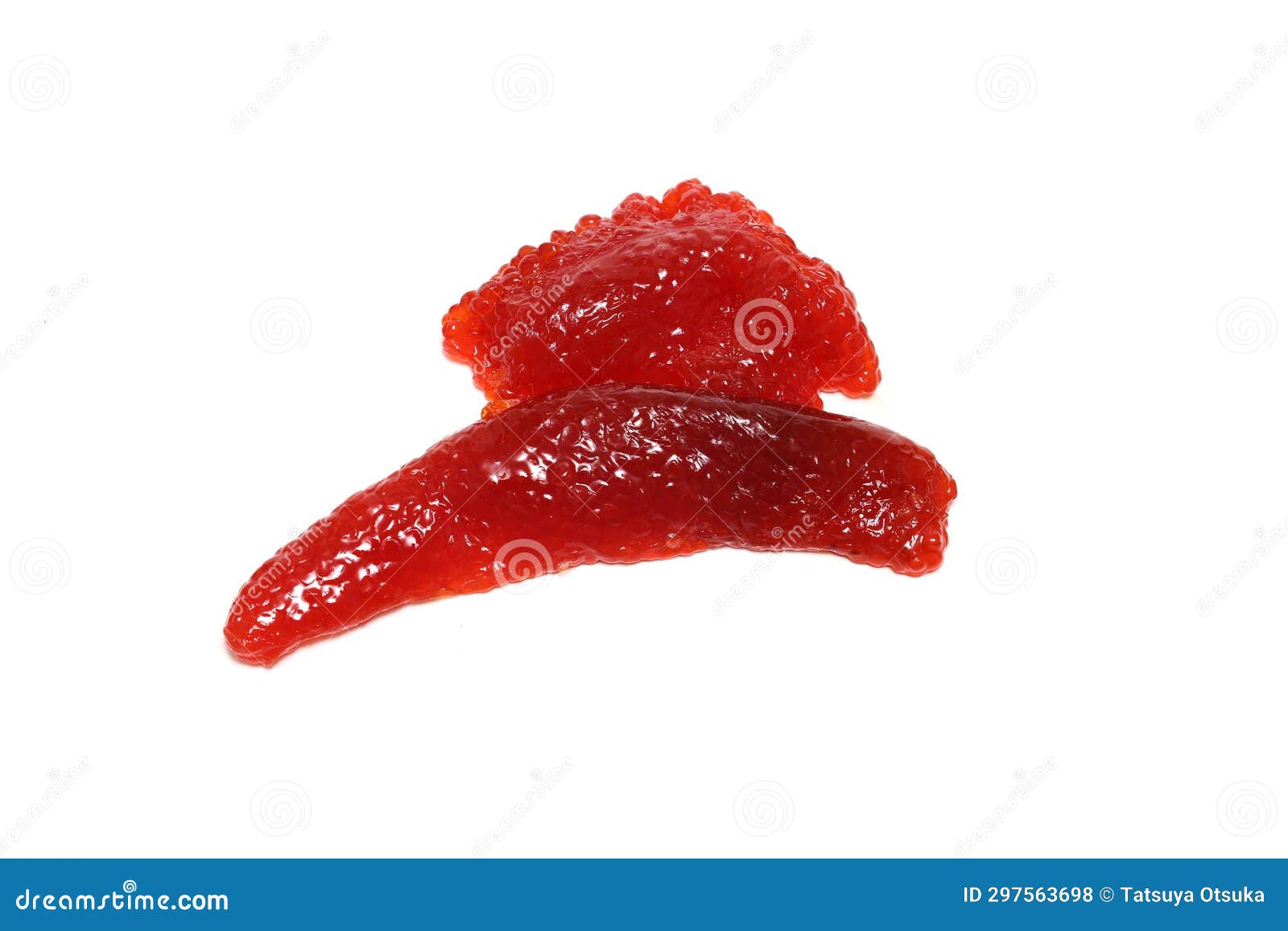 Salmon Roe Isolated on a White Background Stock Photo - Image of fish ...
