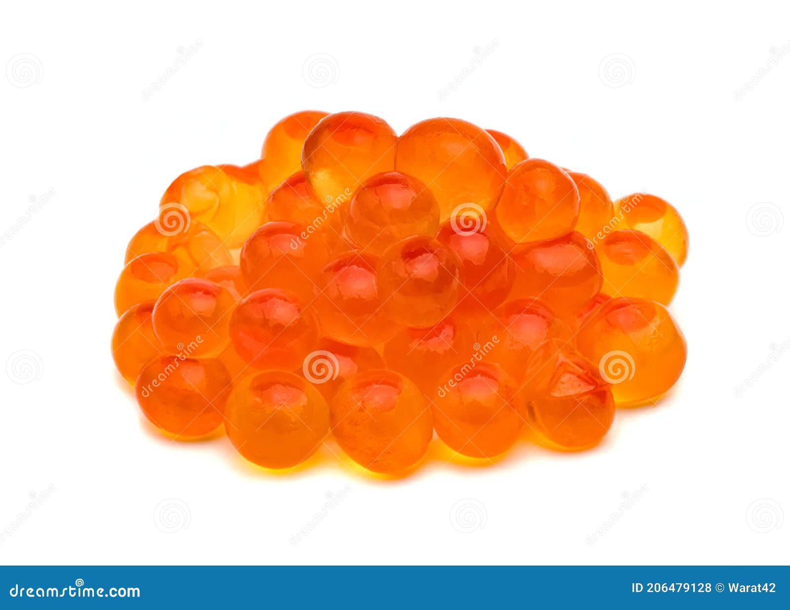 Salmon Roe or Red Caviar Isolated on White Background Stock Photo ...