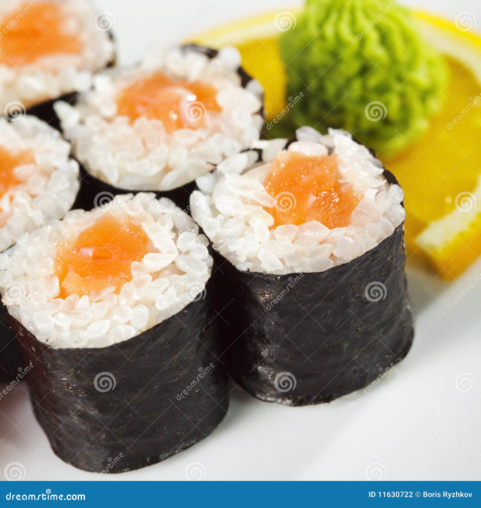 Salmon Roll stock photo. Image of plate, cuisine, meal - 11630722