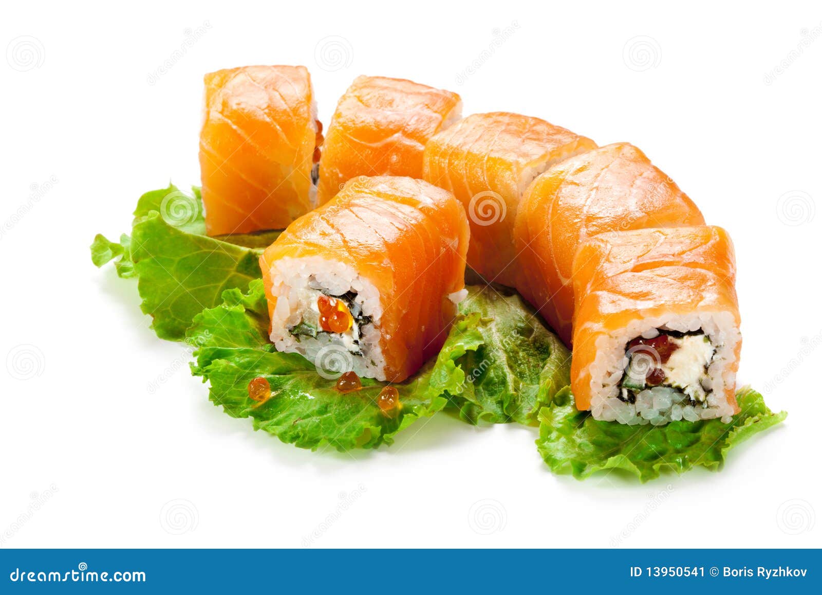Salmon Roll stock image. Image of background, health - 13950541