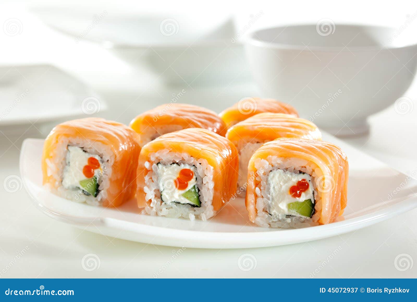 Salmon Roll stock image. Image of food, asia, delicious - 45072937